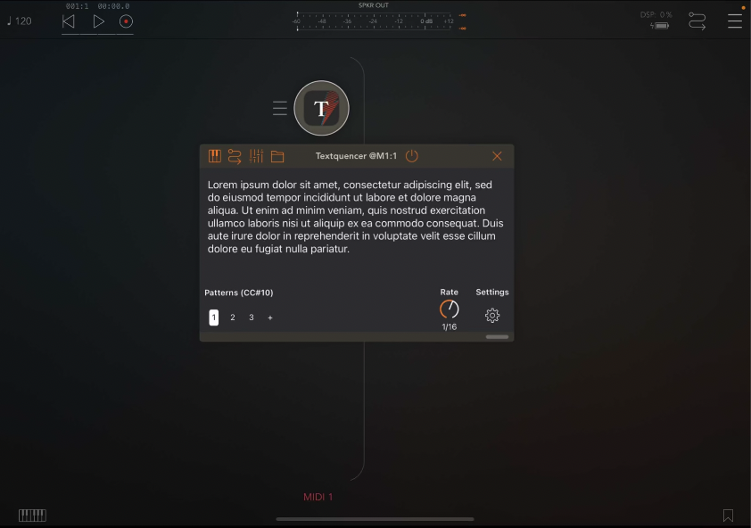 Textquencer es un curioso secuenciador MIDI AUv3 basado en texto para iOS | Hispasonic